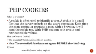 PHP Cookies and Sessions | PPT