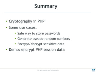 Cryptography in PHP: Some Use Cases | PDF | Programming Languages | Computing