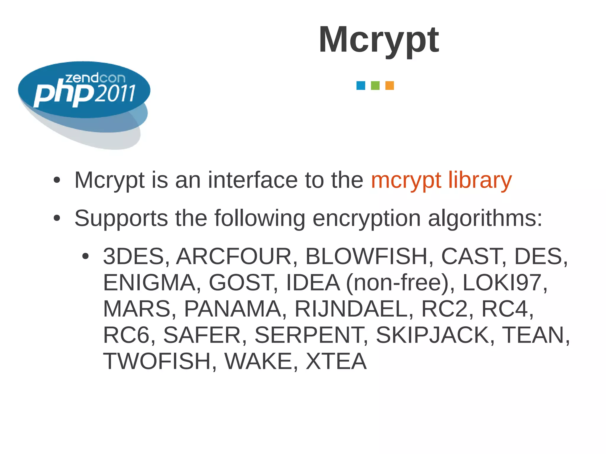 Cryptography in PHP: use cases | PPT Cryptography in PHP: use cases | PPT