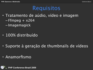 PHP, Daemons e Multimedia | KEY | Digital Audio | Computer Software and Applications