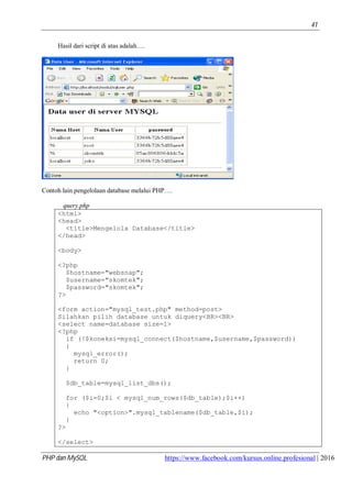 Php dan MySQL 4 | PDF