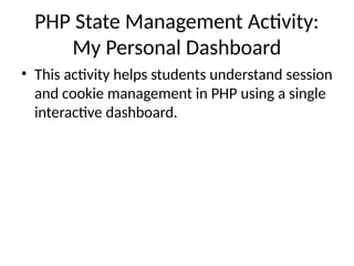 PHP_Dashboard_Activity.pppppppppppppppptx | PPT