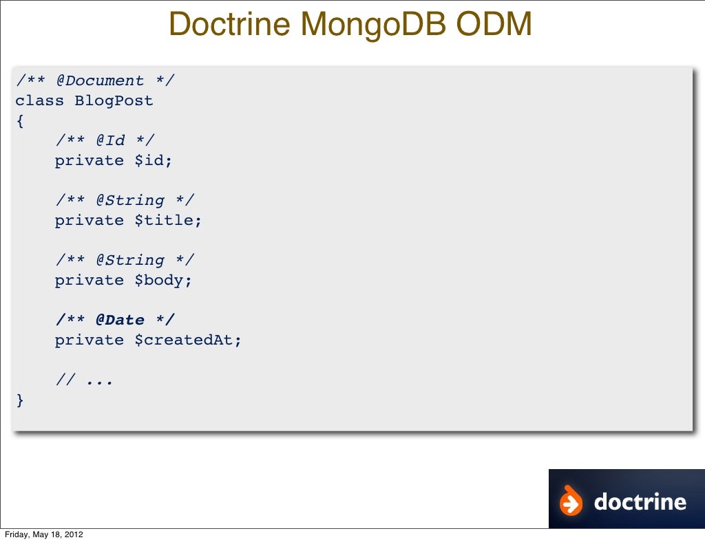 Symfony2 And Mongodb