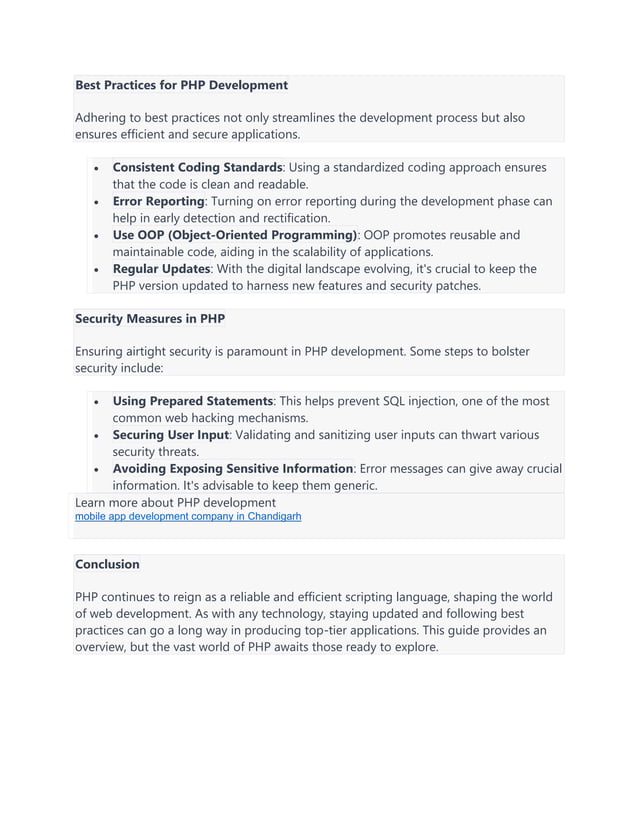 PHP Development Guide.pdf | Programming Languages | Computing