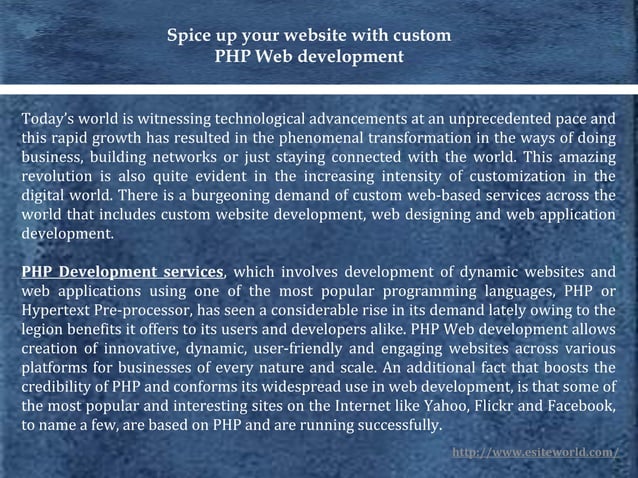 PHP Development Services | PPT