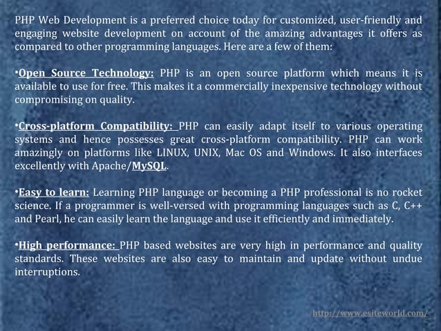PHP Development Services | PPT