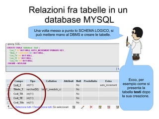 Php e database: creare relazioni fra tabelle | PDF | Databases | Computer Software and Applications