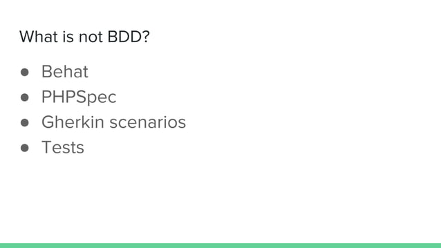 BDD - design your application decoupled from framework | PPT