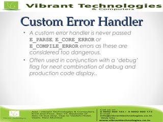 Error Handling In PHP with all Try catch anf various runtime errors | PPT