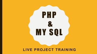 Php final year project training in ahmedabad | PPT