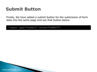 PHP Form Validation Technique | PPTX