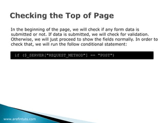 PHP Form Validation Technique | PPTX