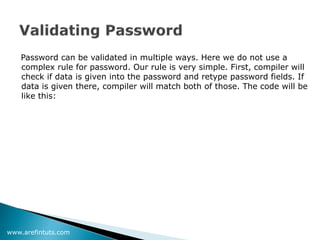 PHP Form Validation Technique | PPTX