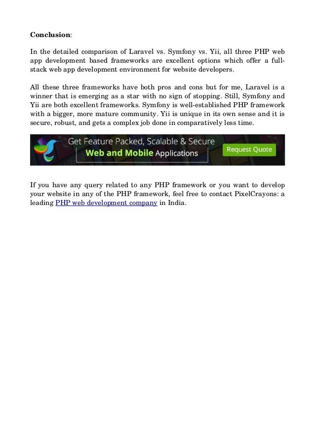 Top Php Framework Comparison