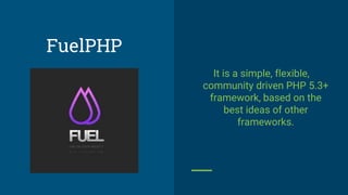 PHP Frameworks | PPT