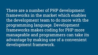 PHP Frameworks | PPTX
