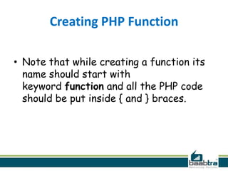 Php functions | PPT | Free Download