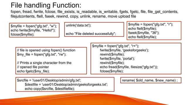 Php functions | PPTX
