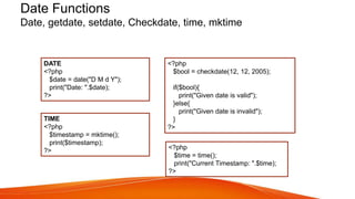 Php functions | PPTX