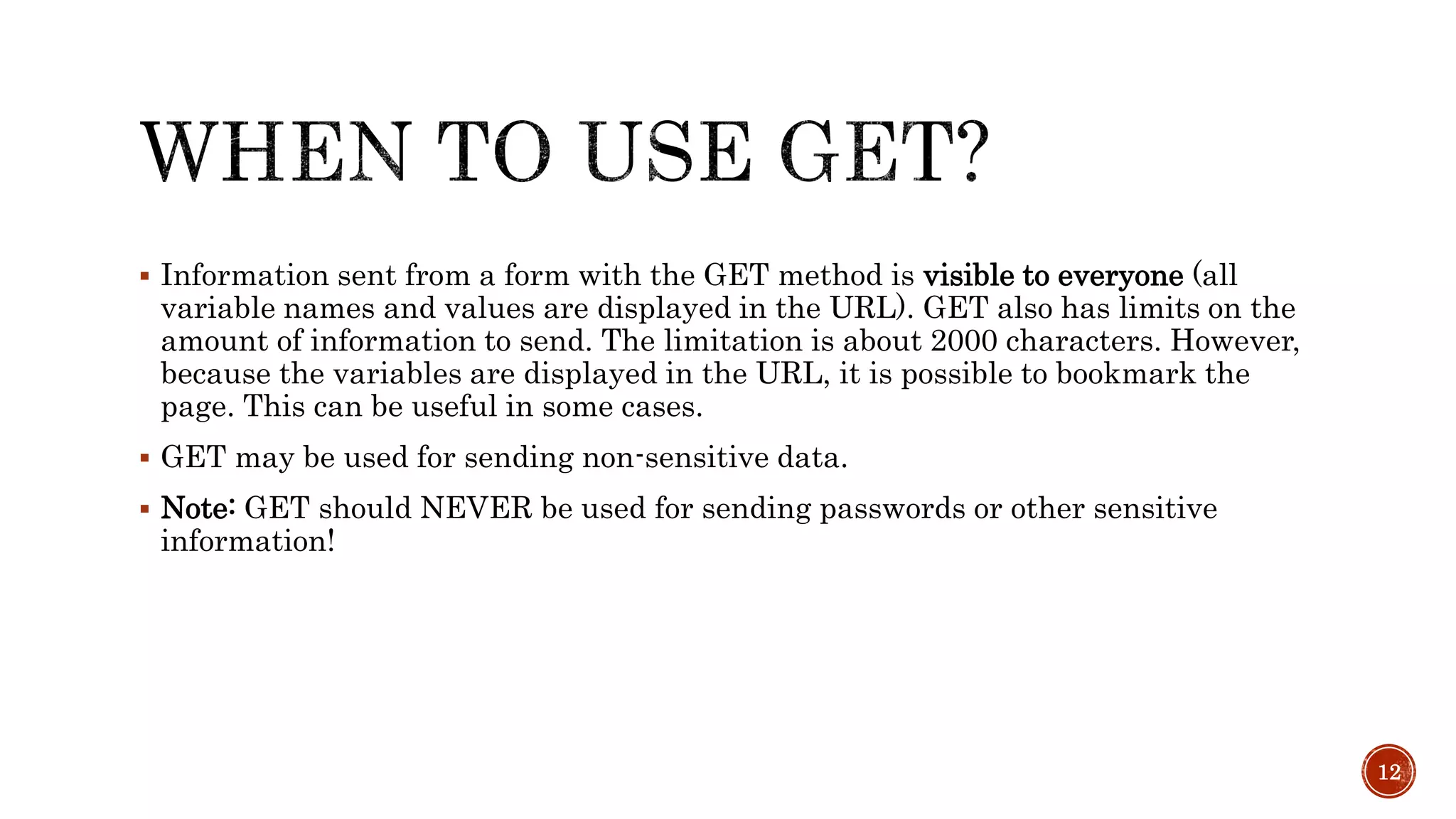 Form Handling Using Php Pptx