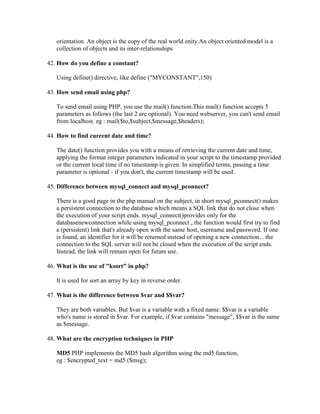 Php interview questions | DOCX