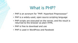 PHP Basics | PPT