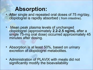 Clopidogrel pharmacokinetics | PPT
