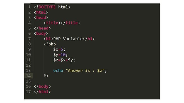 Introduction To PHP (Variables & Data types) | PPTX Introduction To PHP (Variables & Data types) | PPTX
