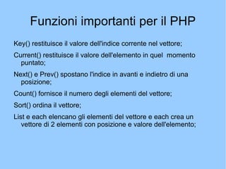 Array e Linguaggio PHP | PPT