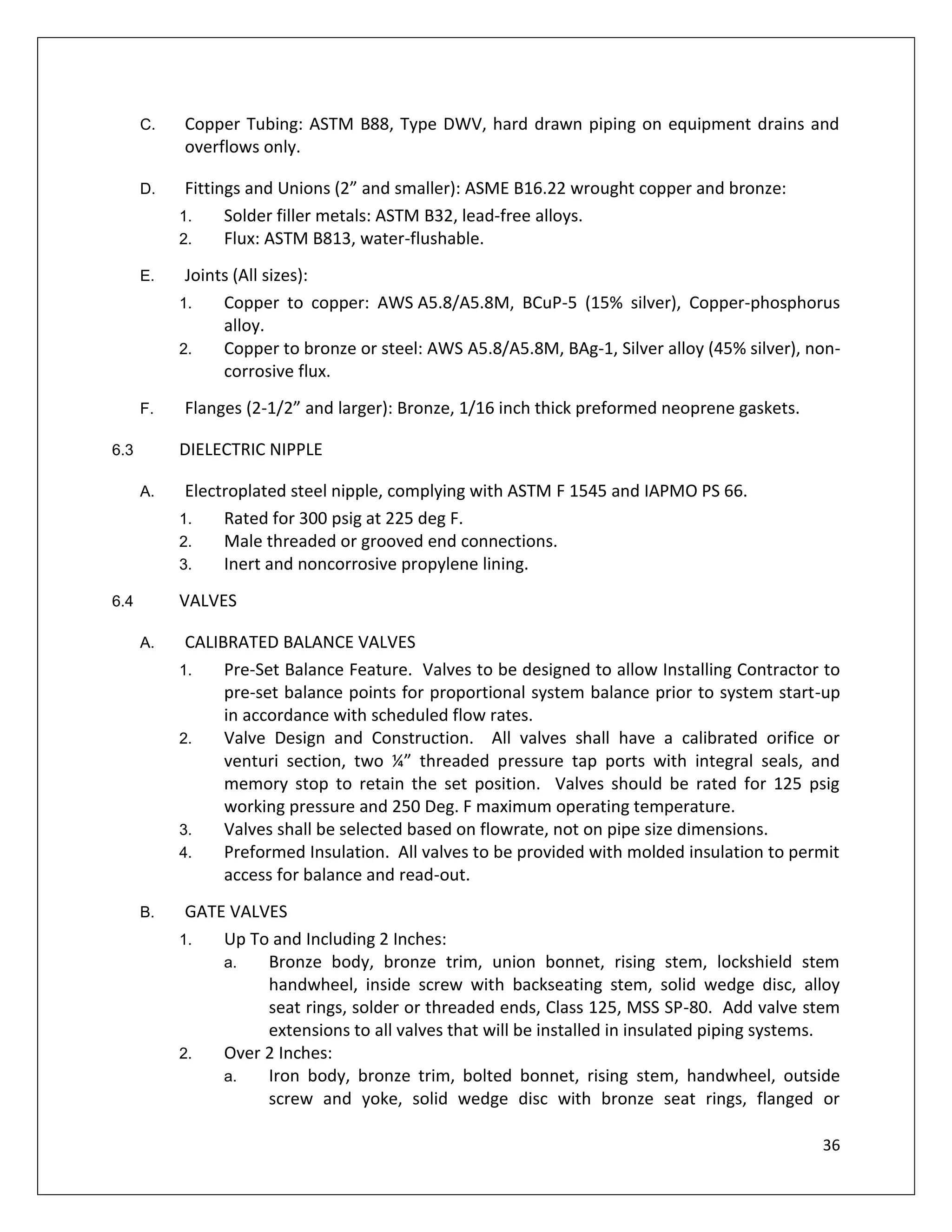 Technical Specification MEP Works | PDF