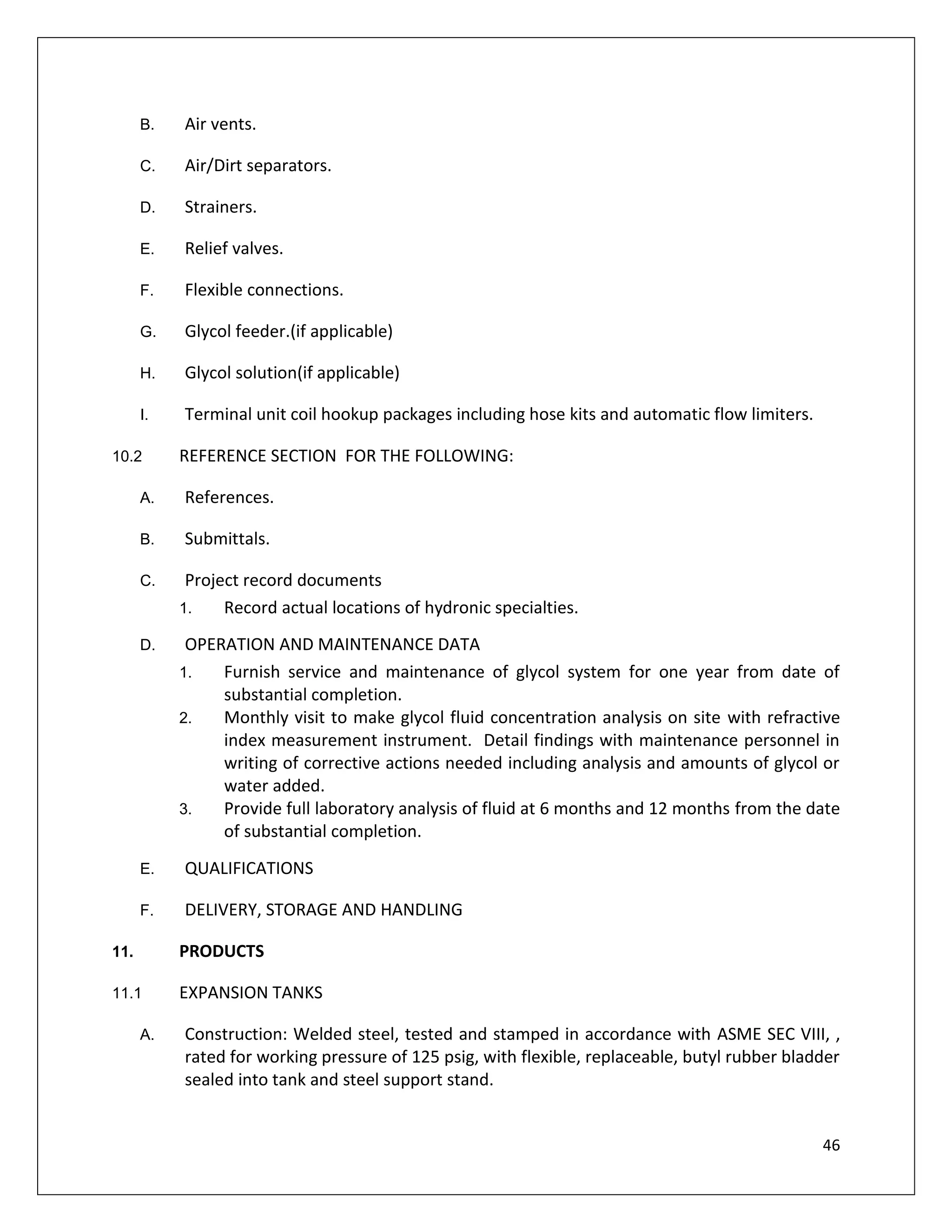 Technical Specification MEP Works | PDF