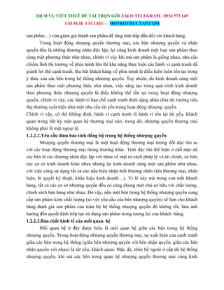 Pháp Luật Hạn Chế Cạnh Tranh Trong Hoạt Động Nhượng Quyền Thương Mại. | DOCX