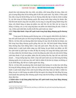 Pháp Luật Hạn Chế Cạnh Tranh Trong Hoạt Động Nhượng Quyền Thương Mại. | DOCX