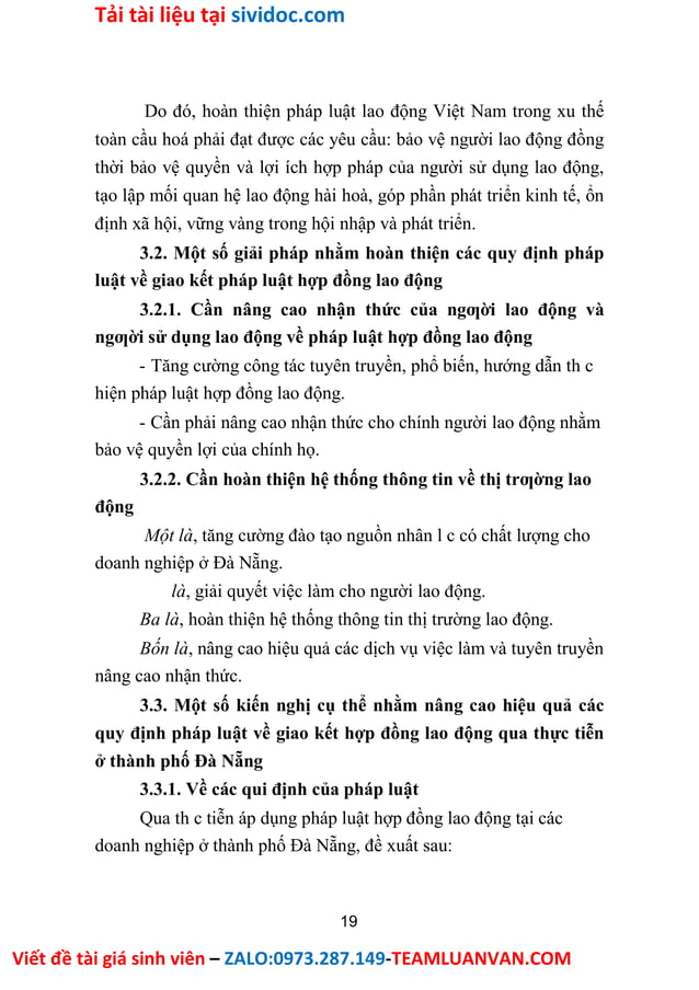 Pháp Luật Về Giao Kết Hợp Đồng Lao Động Và Thực Tiễn Thực Hiện Trong Các Doanh Nghiệp Ở Đà Nẵng.doc