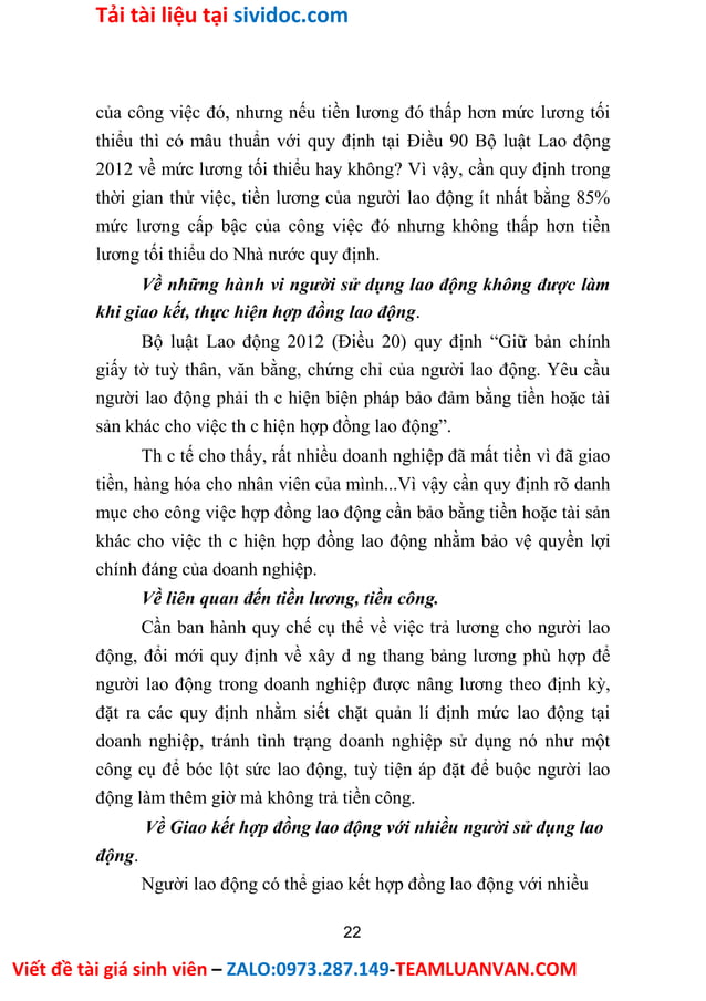 Pháp Luật Về Giao Kết Hợp Đồng Lao Động Và Thực Tiễn Thực Hiện Trong Các Doanh Nghiệp Ở Đà Nẵng.doc