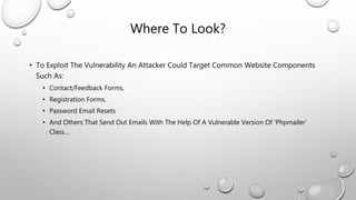 PHP Mailer Remote Code Execution | PPT