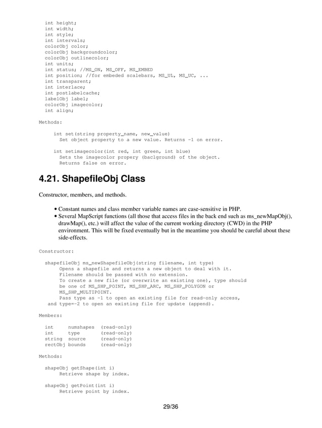 Php Map Script Class Reference | PDF
