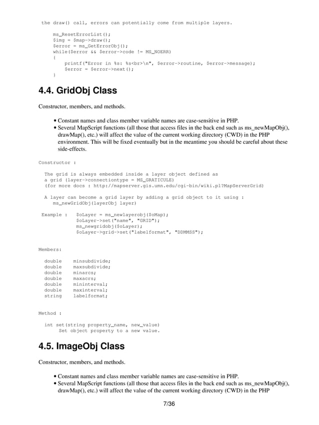 Php Map Script Class Reference | PDF