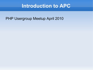 Introduction to APC | ODP