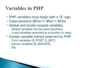 Introducation to php for beginners | PPT