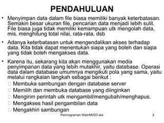 Materi pemrogwaman web tentang PHP MySQL.ppt