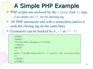 PHP MySQL | PPT