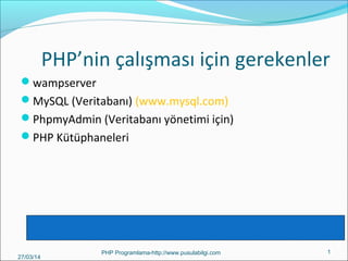 Php mysql sunum | PPT