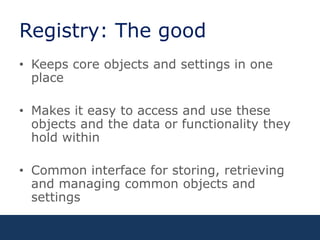 PHP North East - Registry Design Pattern | PPTX
