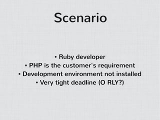 Speed up your development environment PHP + Nginx + Fedora + PG | PPT
