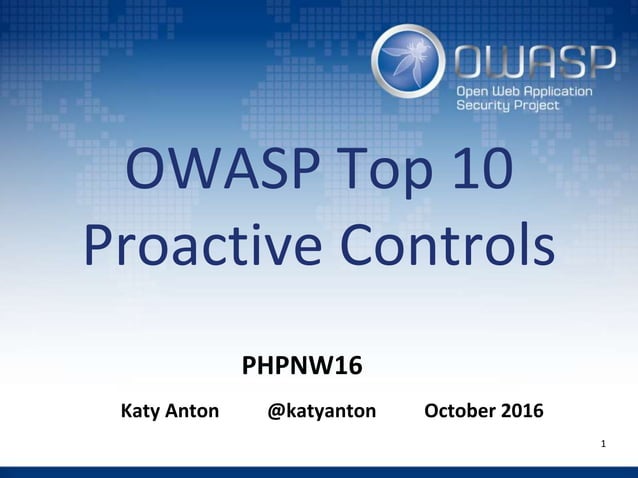 Owasp Top 10 Proactive Controls Ppt 2784