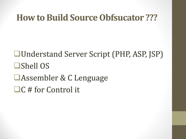 Php obfuscator | PPT