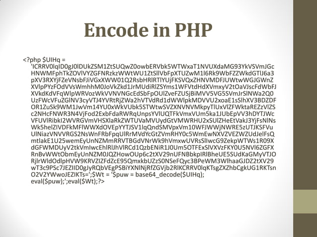 Php obfuscator | PPT