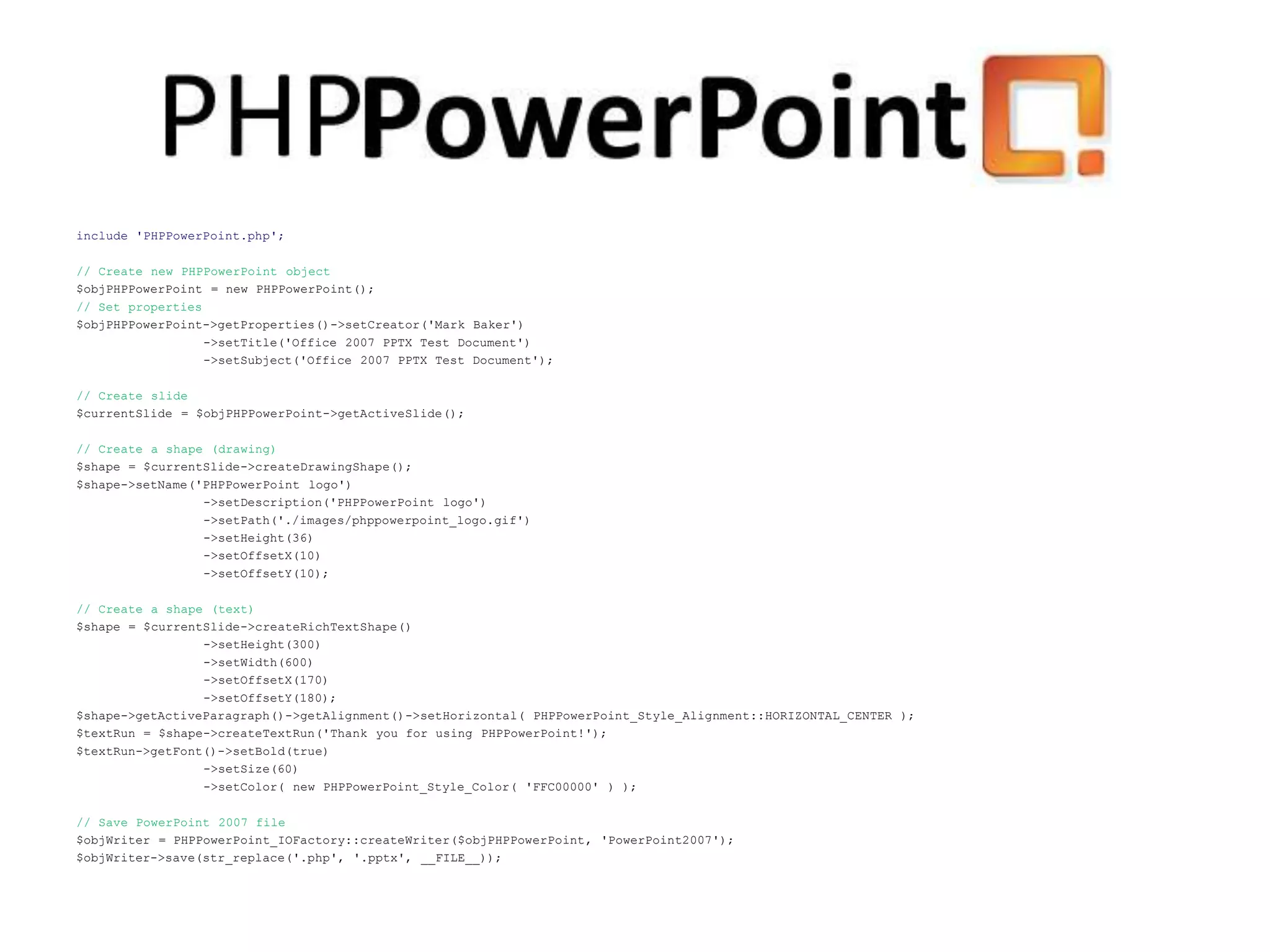 What is PHPOffice? | PPTX