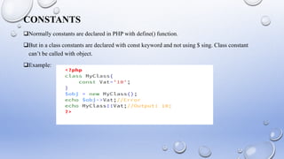 Introduction to PHP OOP | PPTX | Web Development | Internet